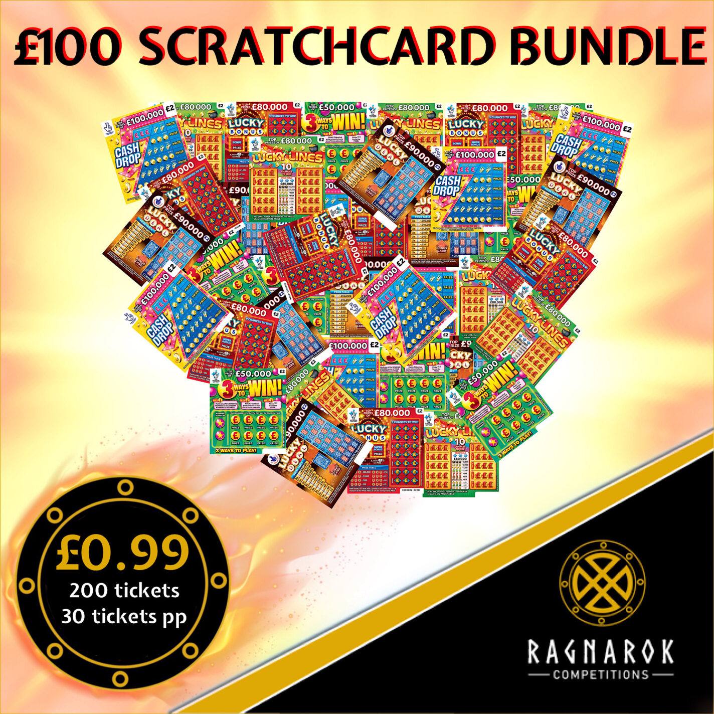 £100 Scratchcard Bundle #1 - Ragnarok Competitions