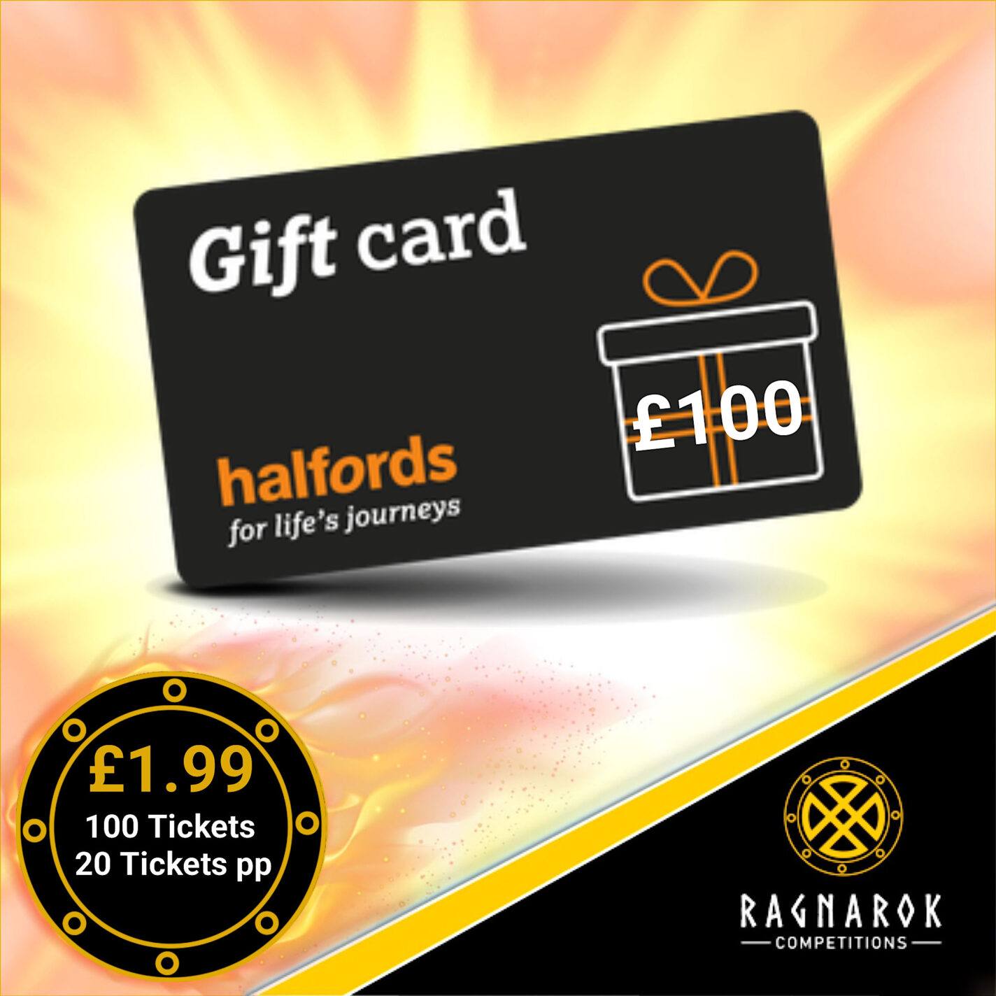 £100 Halfords Voucher - Ragnarok Competitions