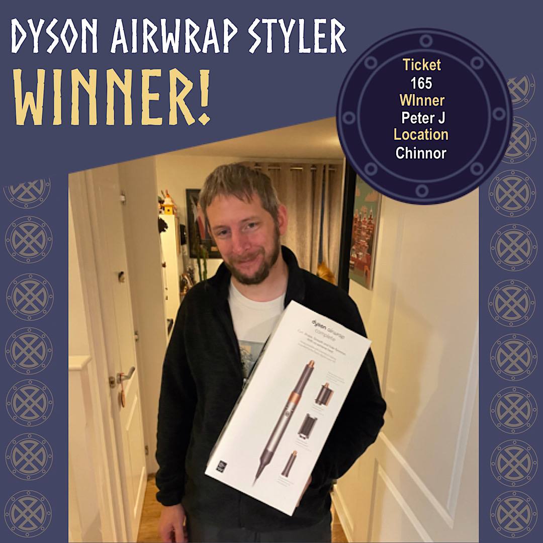 Peter won the Dyson Airwrap - Ragnarok Competitions Peter won the Dyson Airwrap - Ragnarok Competitions