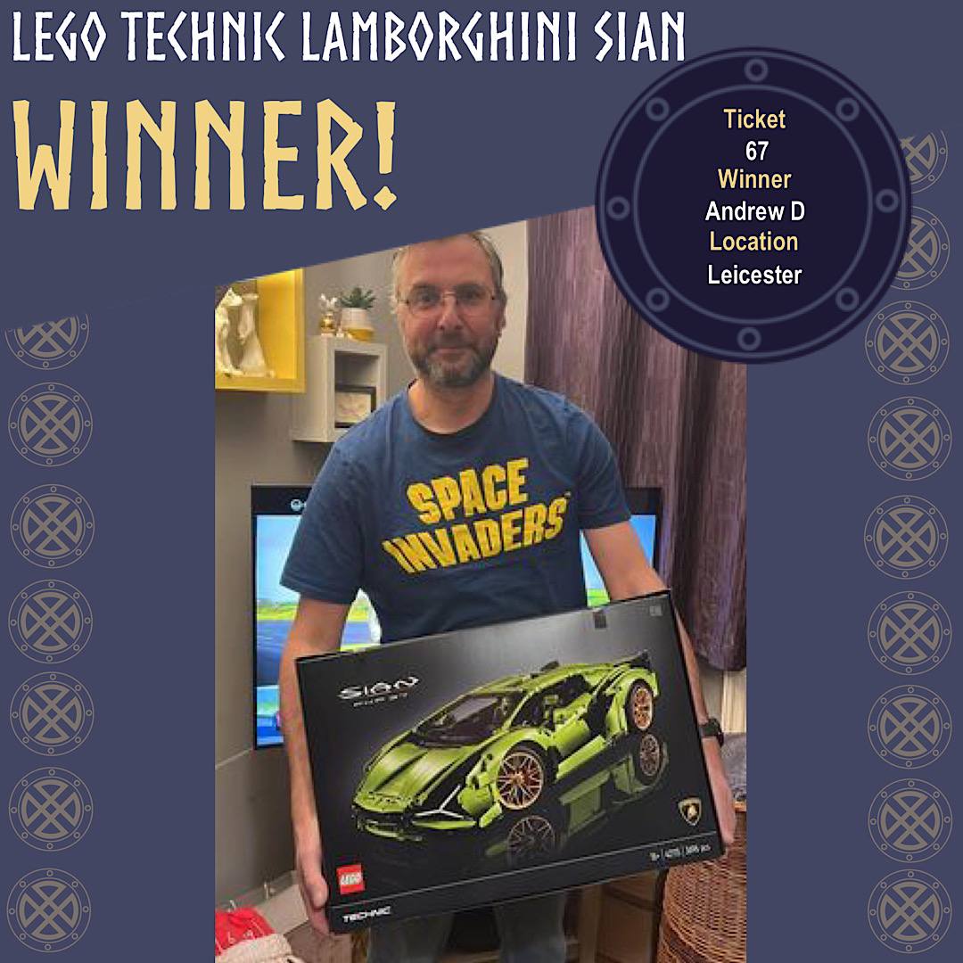 Andrew wins the LEGO Technic Lamborghini Sian - Ragnarok Competitions