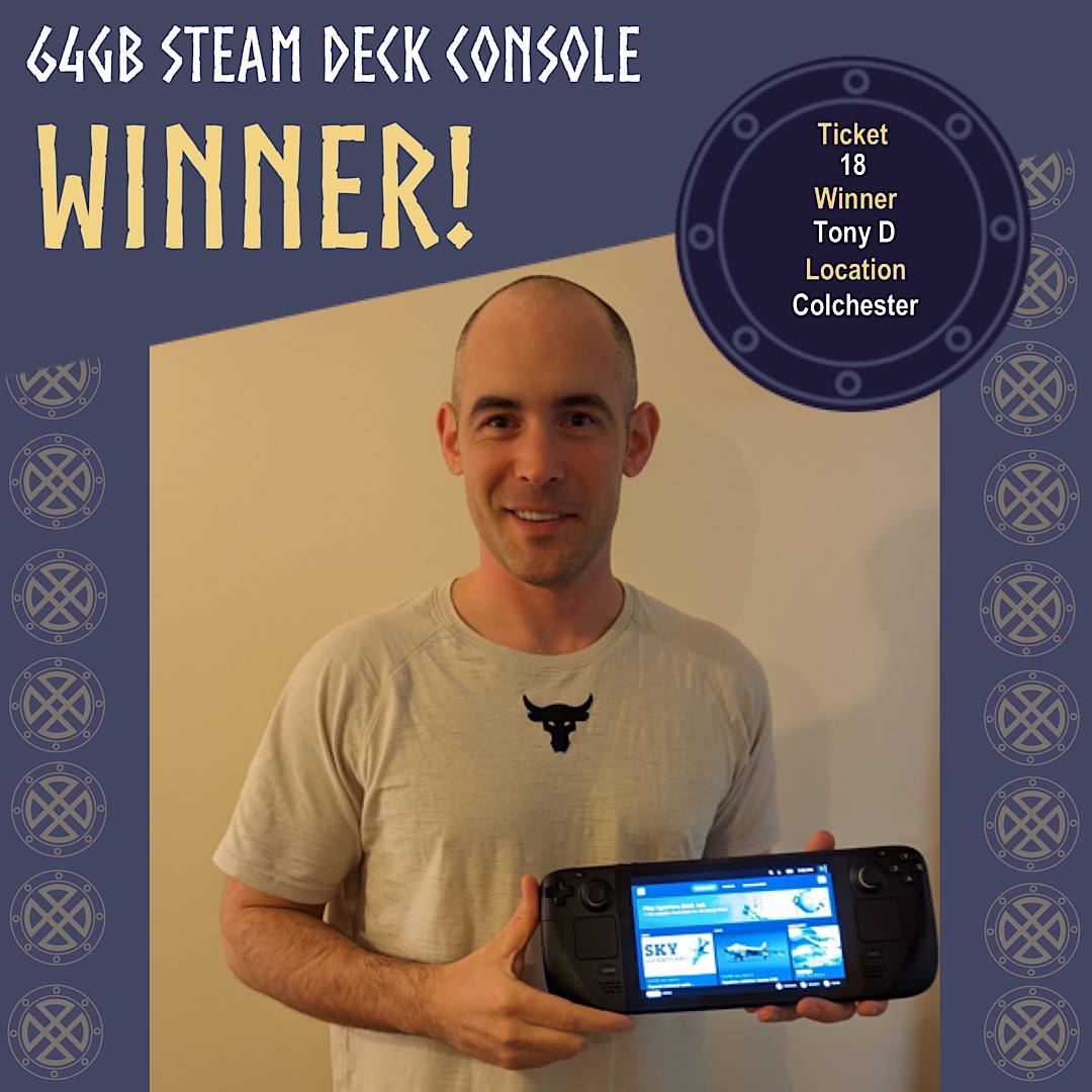 Tony wins the Steam Deck - Ragnarok Competitions